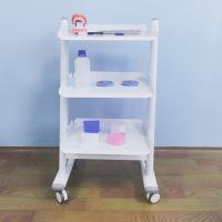 China 3 Layer Dental Trolley with Built-in Power Socket and 4 Universal Wheels for Dental Clinics for sale