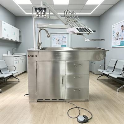 China Professional Veterinary Dental Treatment Unit with Silent 32L Air Compressor and 5-Holder Instrument Suite in 304 Stainless Steel for sale