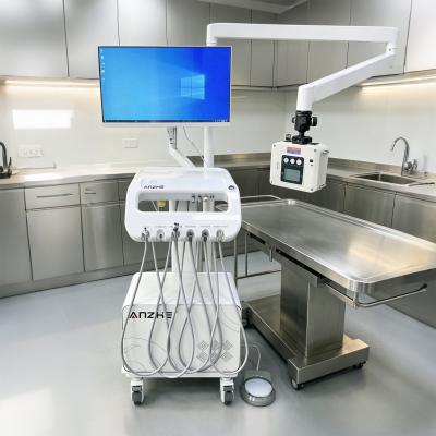 China Portable Veterinary Dental Unit with X-ray and Sensor All-in-One Mobile Vet Dental Equipment with Air Compressor Suction System for Animal Clinic for sale