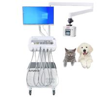 China Portable Veterinary Dental Unit with X-ray and Sensor All-in-One Mobile Vet Dental Equipment with Air Compressor Suction System for Animal Clinic for sale