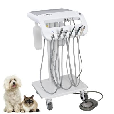 China Factory Direct Veterinary Portable Dental Trolley for Dog & Cat | Mobile Pet Dental Treatment Cart with Ultrasonic Scaler, Suction System & LED Curing Light | OEM/ODM Vet Dental Equipment for sale