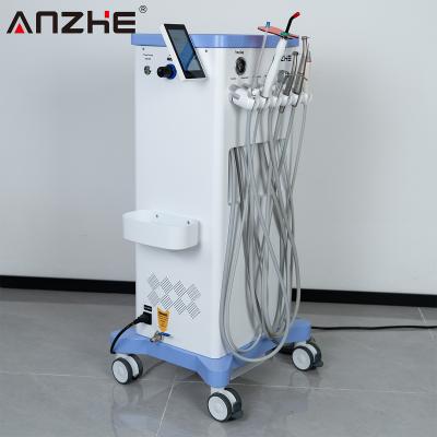 China Portable Dental Unit with 550W Oil-Free Air Compressor Micro Motor LED Handpiece and Woodpecker Ultrasonic Scaler for sale