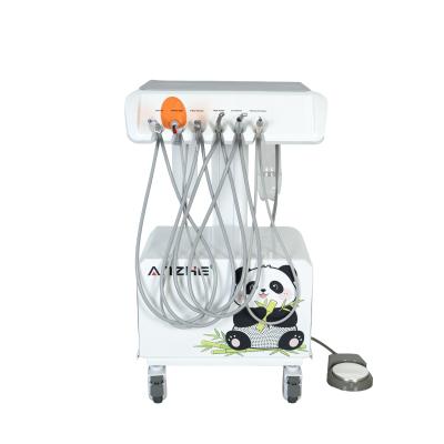 China Portable Veterinary Dental Unit with Silent Oil Free Air Compressor Built-in Scaler LED Curing Light Suction System for Animal Clinic for sale