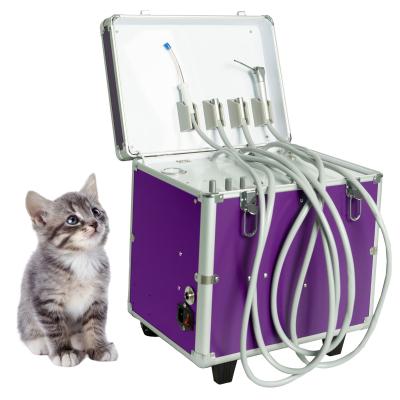 China Portable Veterinary Dental Unit with Built in Oil Free Air Compressor Suction System Water Bottle Mobile Veterinary Dental Equipment for Animal Dental Clinic for sale
