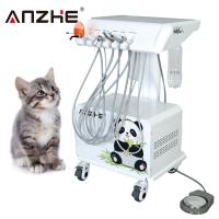 China All in One Portable Veterinary Dental Unit with Air Compressor Ultrasonic Scaler LED Curing Light Suction System Mobile Pet Dental Equipment for Animal Hospital for sale