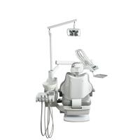 China Top Mounted Dental Chair Unit with LED Sensor Light Luxury PU Leather Dental Treatment Chair Electric Dental Unit for Dental Clinic for sale