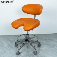 China Adjustable Saddle Dental Stool Medical Operator Chair with Microfiber Leather Upholstery and Aluminum Alloy Base for sale