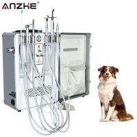 China Portable Veterinary Dental System Mobile Veterinary Dental Cart with Built In Air Compressor Scaler Curing Light and Suction for Field and Mobile Practice for sale