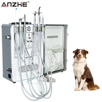 China Portable Veterinary Dental System Mobile Veterinary Dental Cart with Built In Air Compressor Scaler Curing Light and Suction for Field and Mobile Practice for sale