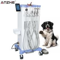 China Veterinary Mobile Dental Unit with Electric Motor Built In Compressor Suction System Ultrasonic Scaler and LED Curing Light for Animal Dental Clinics for sale