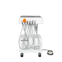 China Portable Dental Unit with Built-in Air Compressor Scaler LED Curing Light Mobile Dental Treatment Cart for sale