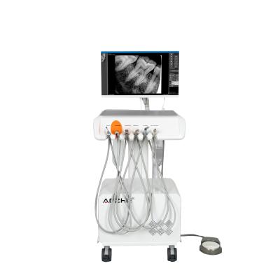 China Professional Portable Dental Unit with HD Intraoral Camera Digital Imaging System Built-in Computer Dental Treatment Workstation for sale