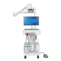 China All-in-One Dental Workstation with Butterfly LED Light HD Intraoral Camera Built-in Computer System Mobile Dental Unit for sale