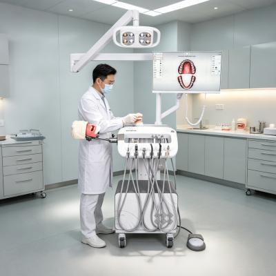 China Portable Dental Unit with HD Oral Camera 550W Air Compressor and Simulation Phantom Head for Dental Training for sale