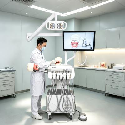 China Portable Dental Implant Simulation Unit with HD Oral Camera, 550W Air Compressor, and 38dB Low Noise for Dental Training for sale