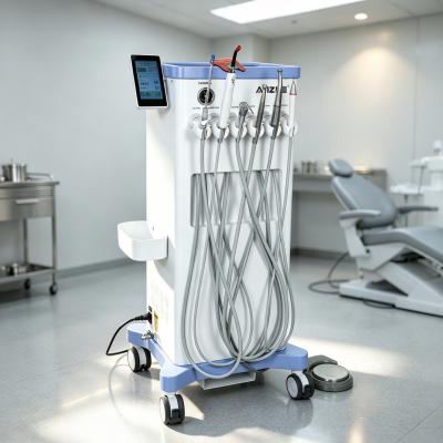 China 550W Mobile Dental Unit with 0.8Mpa Air Pressure and LED Curing Light for Dental Clinic Treatment for sale