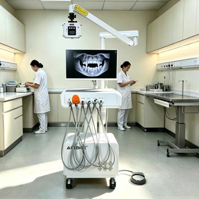 China All-in-One Veterinary Dental Unit with Portable X Ray HD Intraoral Camera and Silent Oil Free Air Compressor for sale