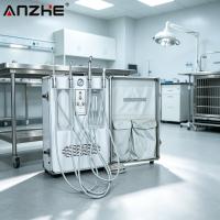 China ANZHE Dental Unit Suitcase Top Configuration Mobile Dental Unit with Built in 550W Air Compressor for Dental and Vet Clinic for sale