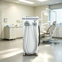 China Mobile Dental Suction Unit with 800L/min Suction Flow, Automatic Drainage, and Low-Noise Operation for Dental Clinics for sale