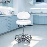 China Medical Swivel Operator Stool, Pneumatic Lift Dentist Seat with Adjustable Backrest for Dental Practice and Veterinary Hospital for sale