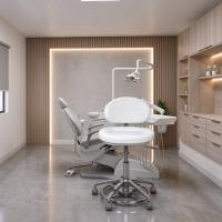 China Adjustable Height Ergonomic Dentist Stool with 360 Degree Rotation for Dental Clinics for sale