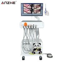 China All in One Mobile Veterinary Dental Trolley, Small Animal Dental Treatment Cart with HD Intraoral Camera  Built in Suction for Vet Clinic for sale