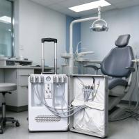 China Portable Dental Unit with 38dB Low Noise 6L Stainless Air Tank and Dual Voltage 110V/220V for Mobile Dental Treatments for sale