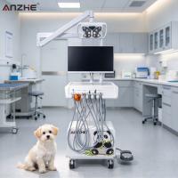 China Veterinary Dental Trolley with HD Intraoral Camera and Windows Control System plus Butterfly LED Lamp Mobile Dental Cart for sale