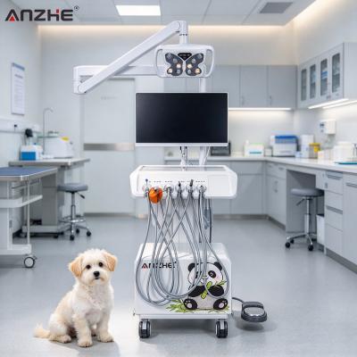 China Veterinary Dental Trolley with HD Intraoral Camera and Windows Control System plus Butterfly LED Lamp Mobile Dental Cart for sale