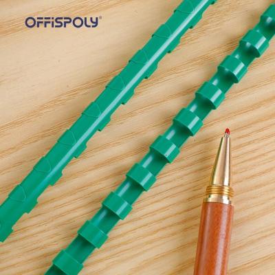 China Offsipoly Green Plastic Binding Comb Rings with 21 Rings for A4 Documents Made from Durable PVC Rigid Sheets for sale