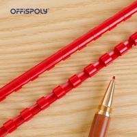 China Offsipoly Red Plastic Binding Comb Rings with 21 Rings for A4 Documents Made from Durable PVC Rigid Sheets for sale