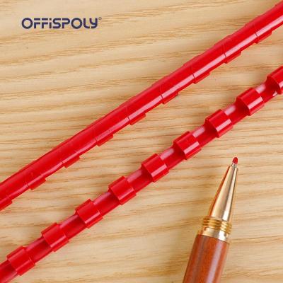 China Offsipoly Red Plastic Binding Comb Rings with 21 Rings for A4 Documents Made from Durable PVC Rigid Sheets for sale