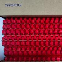China Offsipoly Red Plastic Binding Comb Rings with 21 Rings for A4 Documents Made from Durable PVC Rigid Sheets for sale