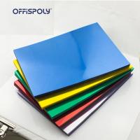 China Offsipoly 100~300mic Thickness A4 Size Transparent blue PVC Binding Covers for Professional Document Protection for sale