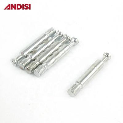 China M6 Steel Cam Lock Screw for Wood Furniture KD Fittings Minifix Connector Zinc Plated for sale
