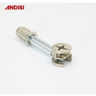 China Zinc Alloy Mini Fix Cam and Bolt Dowel Insert Nut Furniture Hardware Joint Connector 15mm for sale