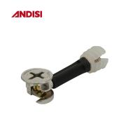 China Mini Fix Furniture Plastic Dowel Screw Connecting Bolt M6 32mm Black Zinc Plated for sale