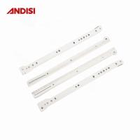 China Powder Coated Drawer Slide 0.8-1.2mm Steel Nylon FGV Rollers for Cabinet Table Drawer for sale