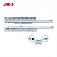 China ANDISI V2 Undermount Drawer Slide Clips Soft Close Single Extension 35KGS 300-600mm for sale