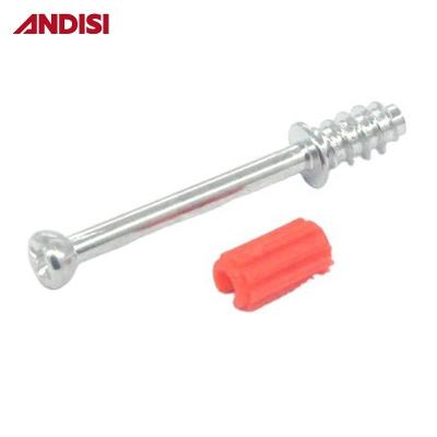 China 7.3mm Furniture Connecting Bolts for Wood Mini Fix Eccentric Screw Zinc Plated Plastic for sale