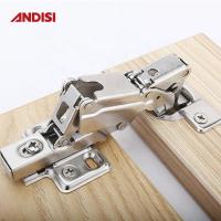 China Soft Close Kitchen Cabinet Hinge 165 Degree Iron 35mm Cup for 3-7mm Panel Door for sale