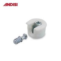China Plastic Eccentric Joint Connector 2 in 1 Rafix for Wood Furniture Cabinet Assembly 15mm for sale