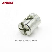 China M6 M8 Cross Phillips Drive Slot Countersunk Barrel Nut Steel Zinc Plated Furniture Fittings Hardware for sale