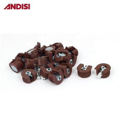 China Zinc Plated Steel Rafix Connector for Cabinet Wood Joint Plastic Screw 15mm for sale