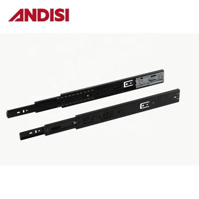 China Full Extension Push to Open Drawer Slides Ball Bearing 45kg Load Capacity 250-600mm Length for sale
