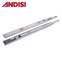 China Full Extension Push to Open Drawer Slides Ball Bearing 45kg Load Capacity 250-600mm Length for sale