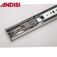 China Full Extension Push to Open Drawer Slides Ball Bearing 45kg Load Capacity 250-600mm Length for sale