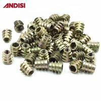 China Zinc Alloy Steel M6 M8 M10 Threaded Flanged Round Head Hex Insert Nuts for Furniture for sale