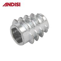 China Zinc Alloy Steel M6 M8 M10 Threaded Flanged Round Head Hex Insert Nuts for Furniture for sale
