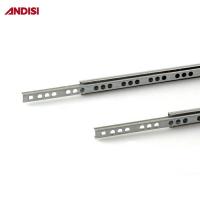 China Single Extension Ball Bearing Drawer Slides 17mm Mini Two Way Runners 150-600mm for sale